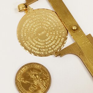 Large Gold Filled Our Father Prayer Charm,the Lords Prayer Medal ...