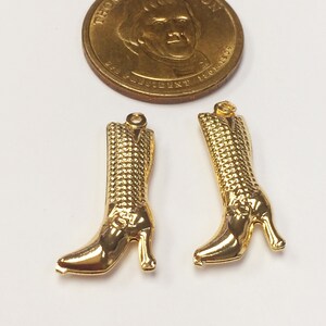 Boot Charm, Gold Filled Charms, Boot Jewelry, Cowboy Boot Charm, Charm ...