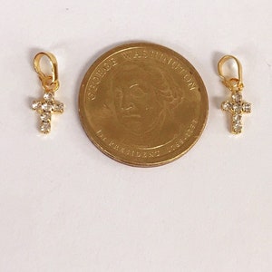 Gold Filled CZ Mini Cross, Cross Pendant, Cross Charms, Cross Jewelry ...