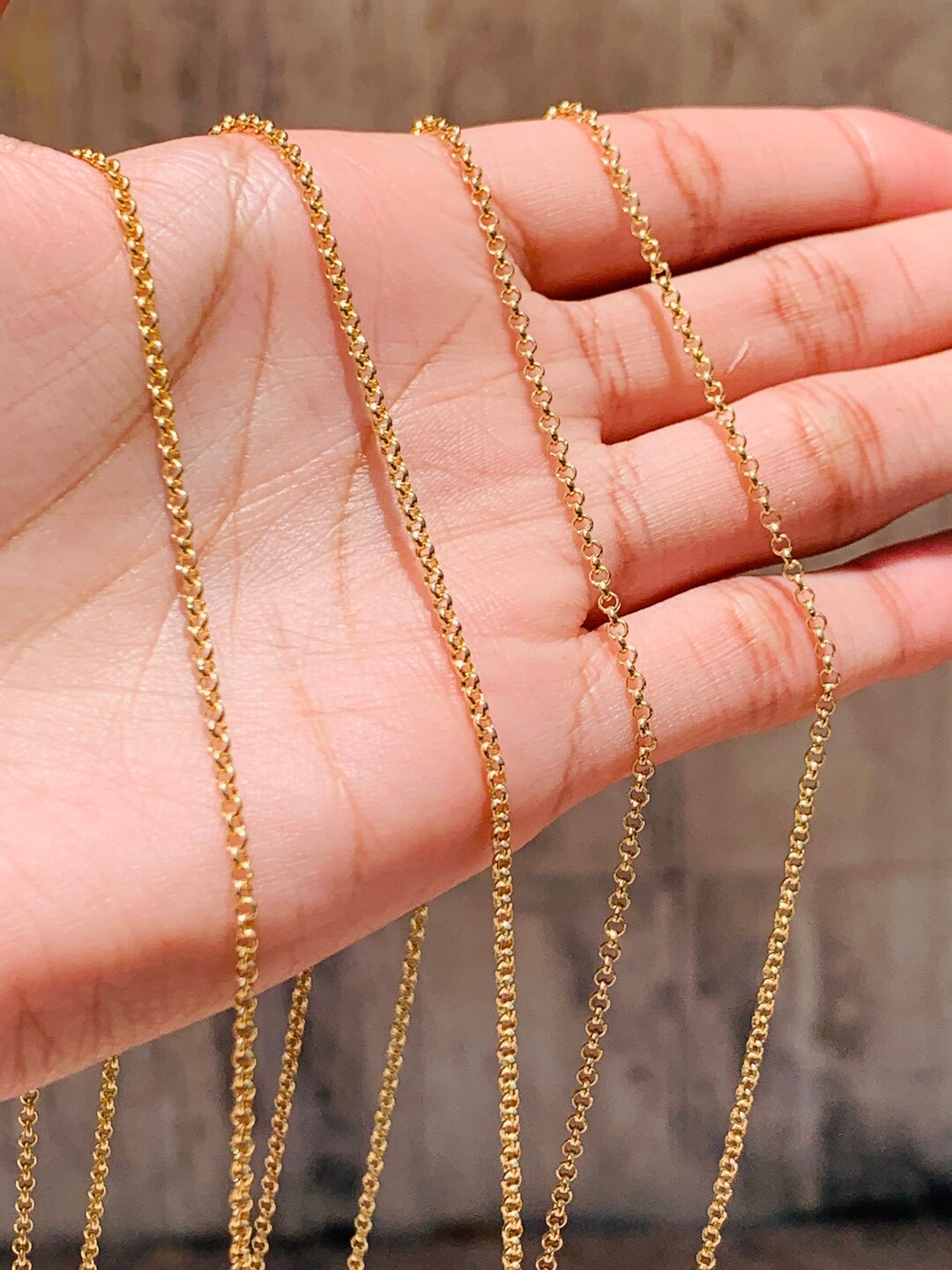 Wholesale Gold Filled Rolo Chain, Thin Gold Necklace, Finished ...