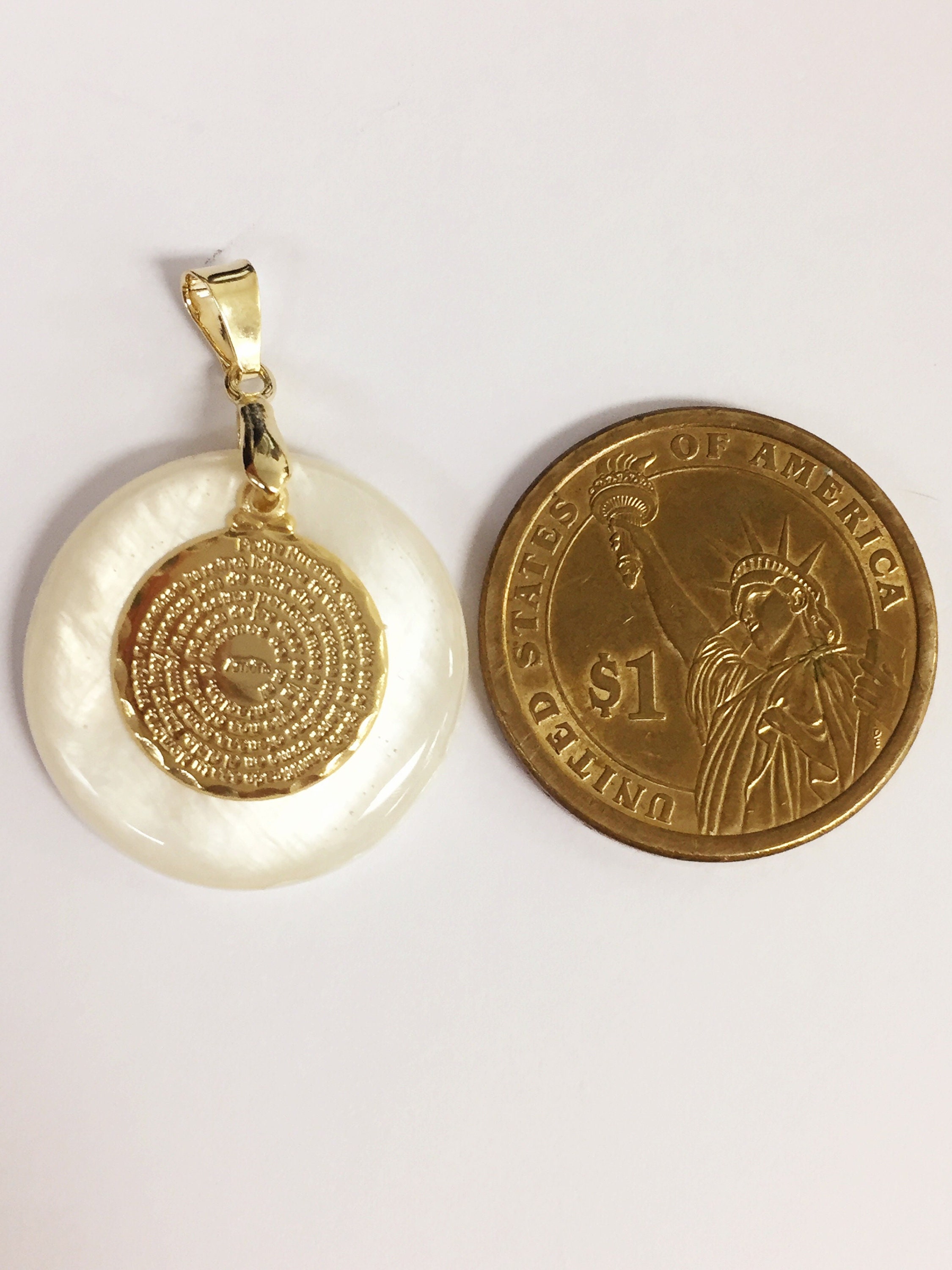 Our Father Prayer Pendant Gold Filled Pendant The Lord's | Etsy