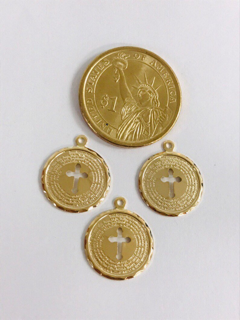 18K Gold Filled Ten Commandments Charm,religious Charms for Jewelry ...