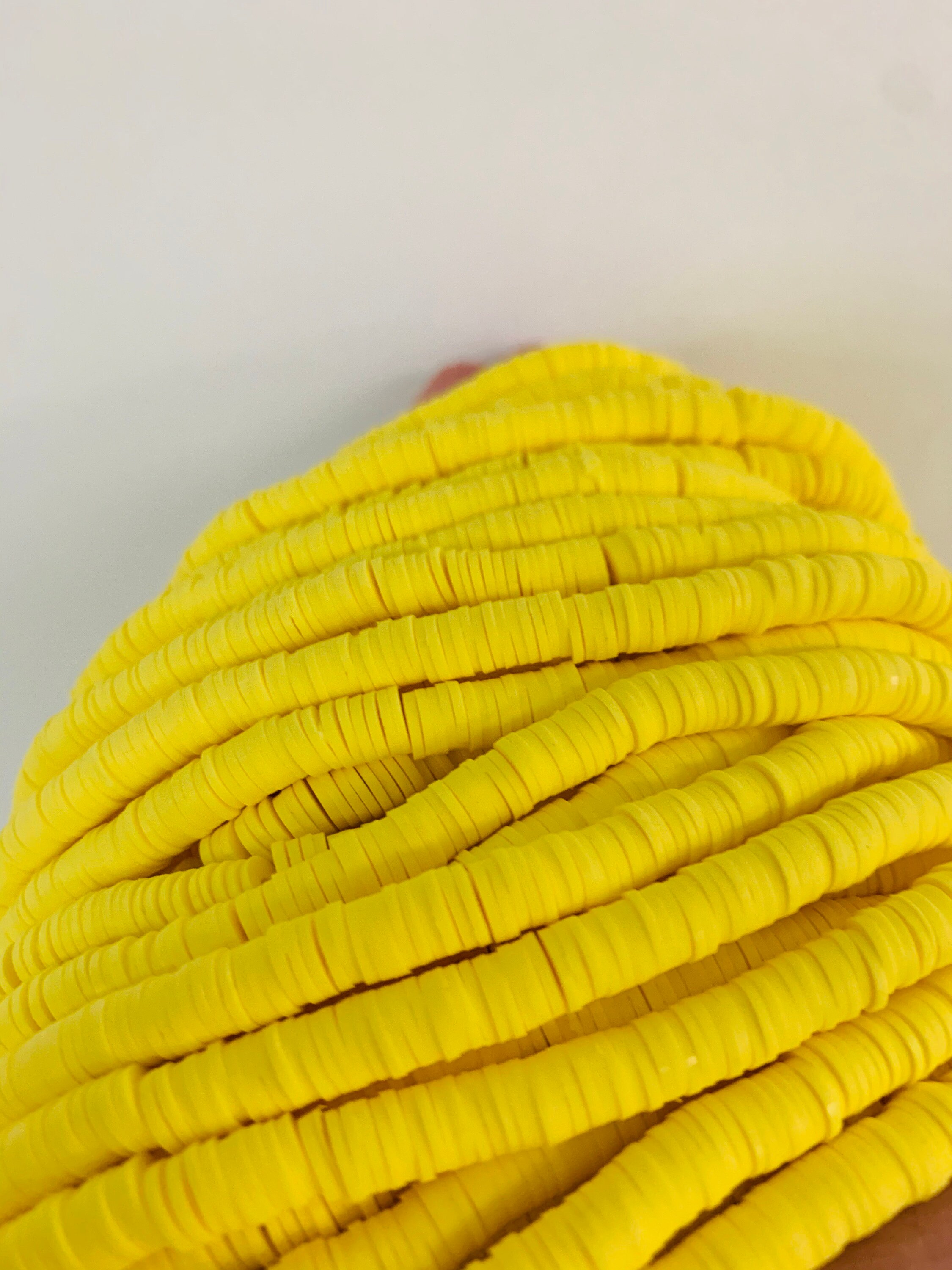 Heishi Beads Yellow Disc Beads Spacer Beads Polymer Clay - Etsy