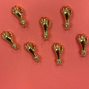 F-you Hand Symbol Charm,i Love You Hand Gesture,hand Gold Charm,devil ...