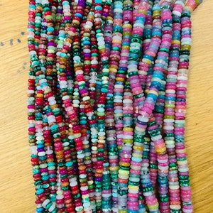 Colorful Disc Spacer Beads, Rondelle Beads, Saucer Beads for Jewelry ...