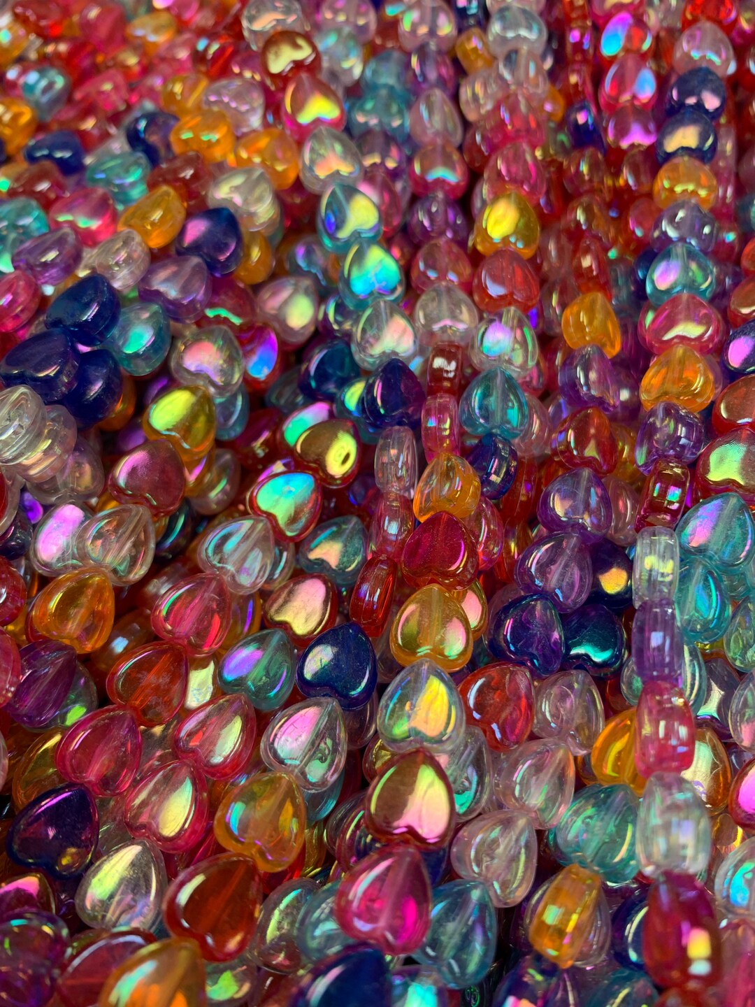 Colorful Heart Beads,small Bright Heart Beads for DIY Keychain,kids ...