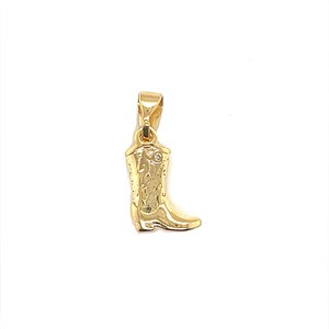 18K Cowboy Boot Pendant, Rodeo Charm, Western Charms, Gold Filled ...