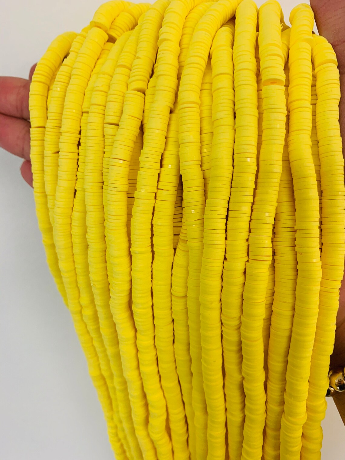Heishi Beads Yellow Disc Beads Spacer Beads Polymer Clay - Etsy