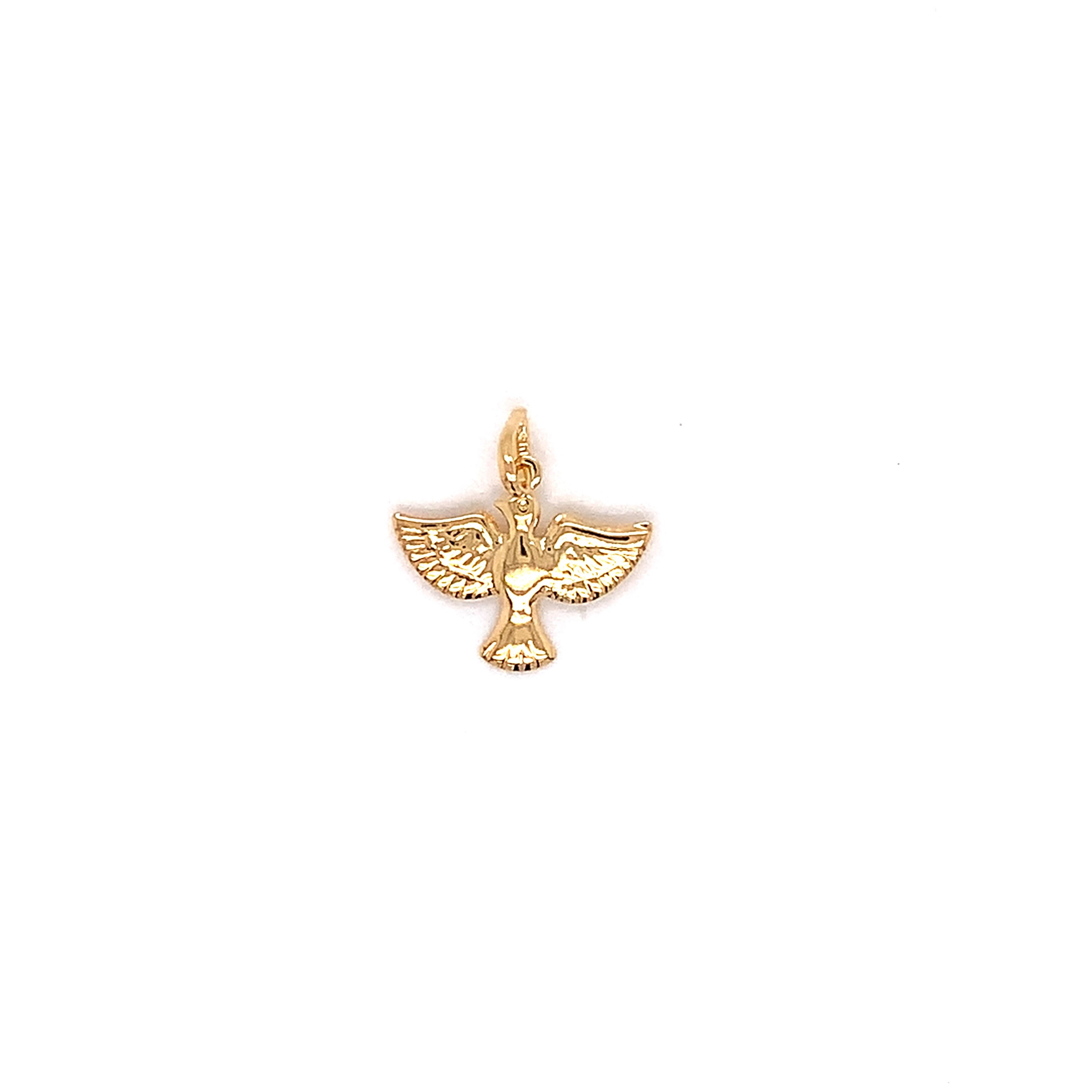18K Gold Filled Holy Spirit Charmreligious Charms Dove Bird - Etsy
