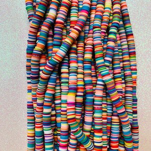 Pastel Heishi Disc Beads,multicolored Polymer Clay Beads,colorful ...
