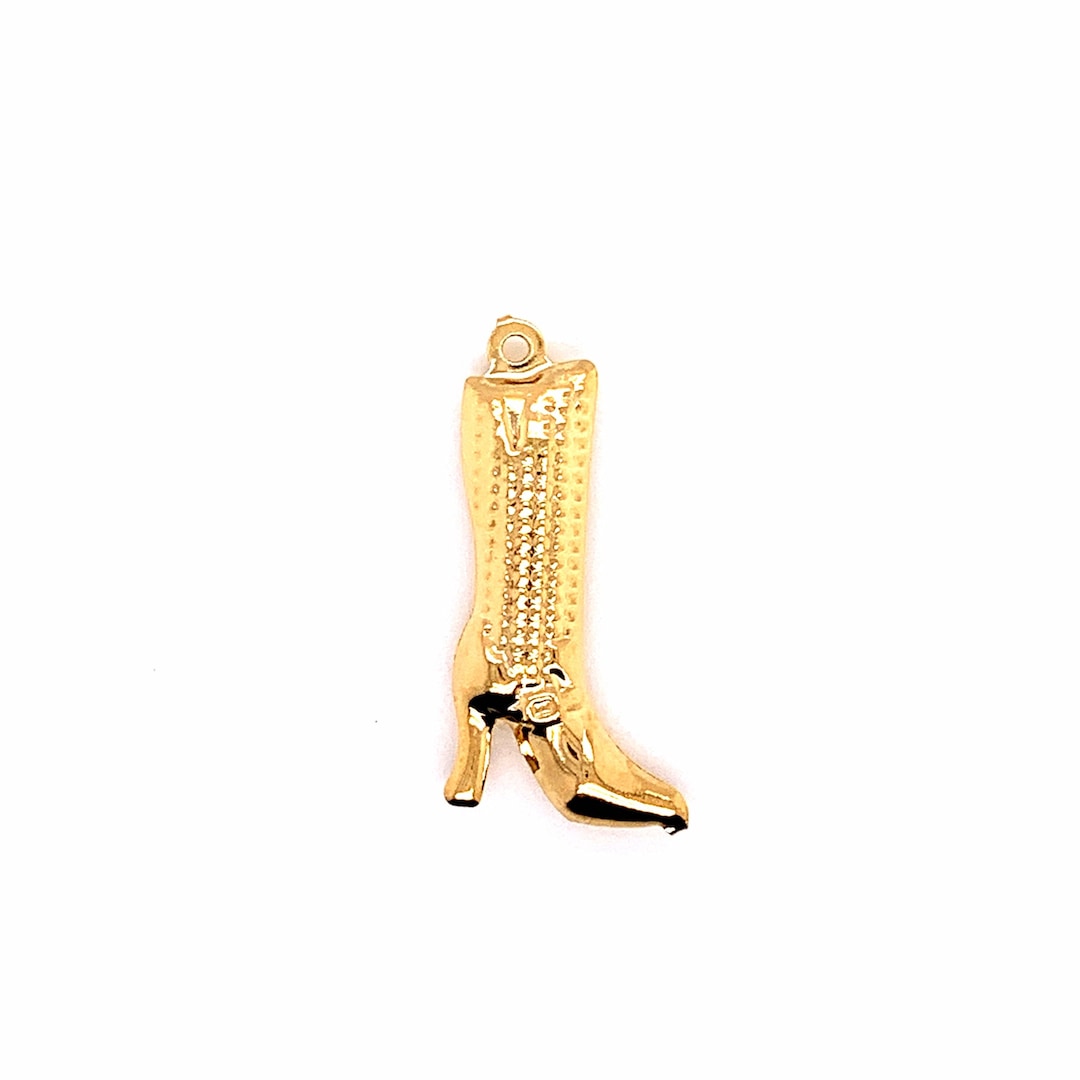 Boot Charm, Gold Filled Charms, Boot Jewelry, Cowboy Boot Charm, Charm ...