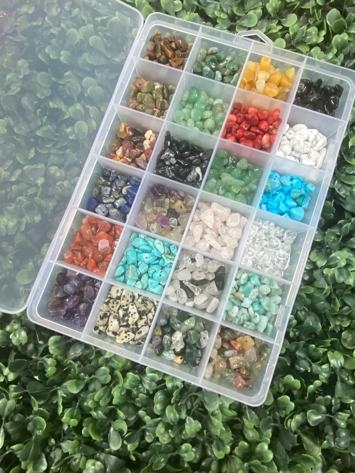 24 Crystal Healing Gemstone Chip Beads KitChakra Natural | Etsy