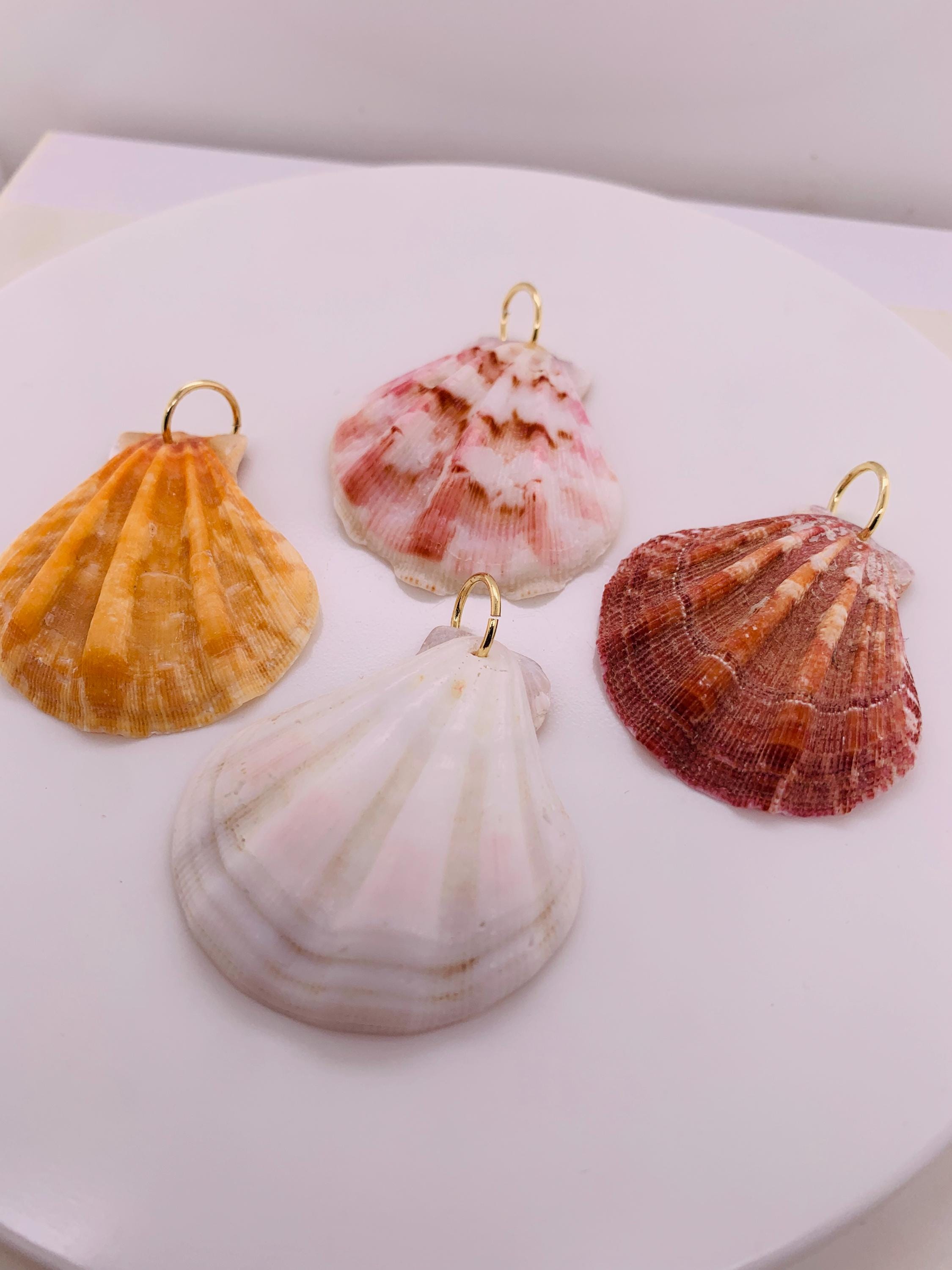 Large Sea Shell Charm, Seashell Pendant for Necklace, Ocean Summer ...