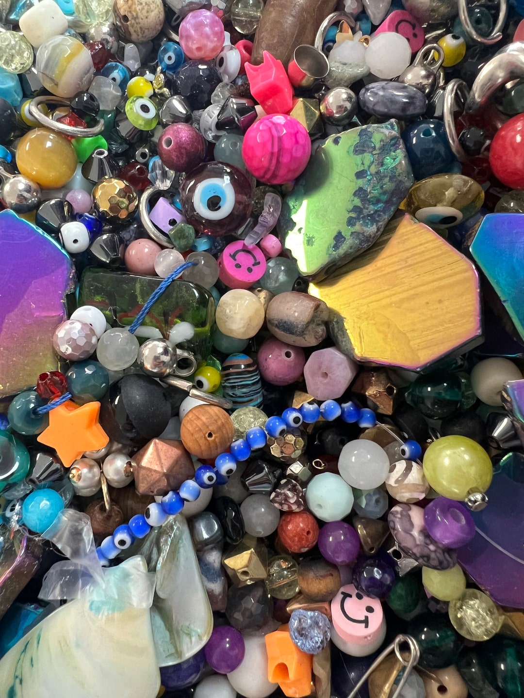 Bead Soup/colorful Bead Destash Lot/all Kinds of Beads,semi Precious ...