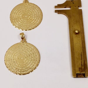 Large Gold Filled Our Father Prayer Charm,the Lords Prayer Medal ...