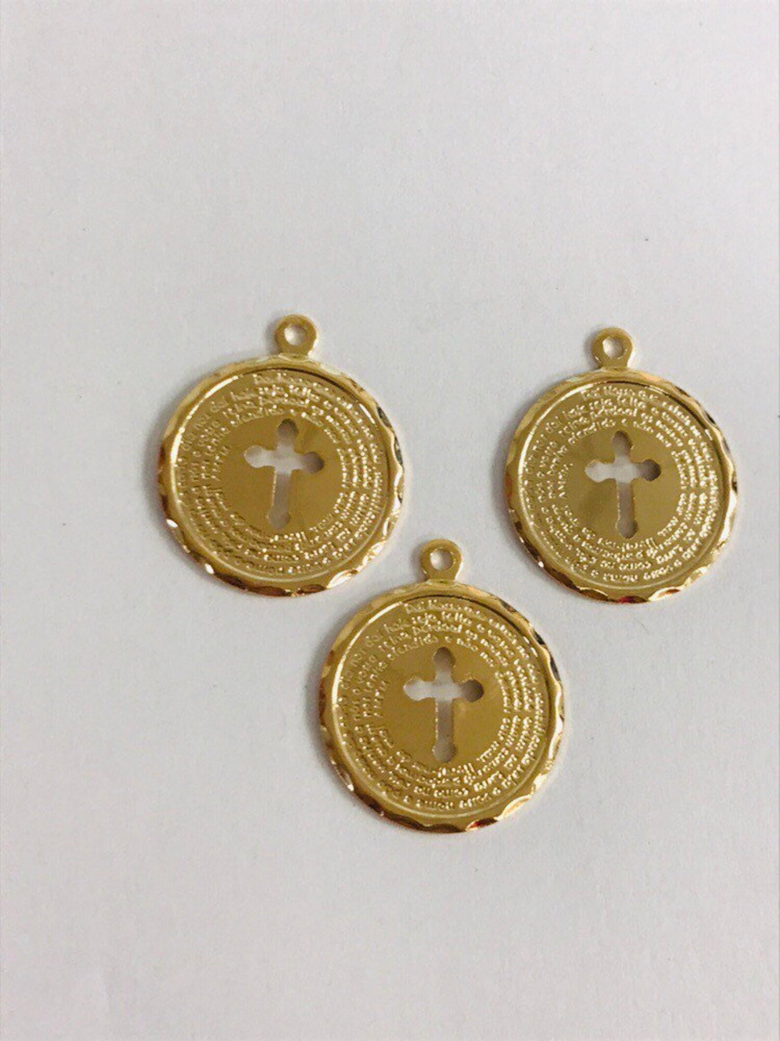 18K Gold Filled Ten Commandments Charm,religious Charms for Jewelry ...
