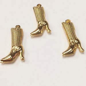 Boot Charm, Gold Filled Charms, Boot Jewelry, Cowboy Boot Charm, Charm ...