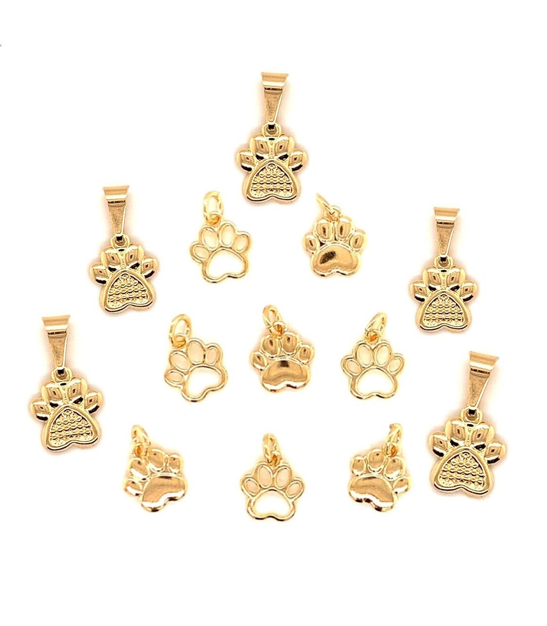 Gold Filled Dog Paw Charm, Dog Paw Pendant, Dog Charm, Paw Charms, Pet ...