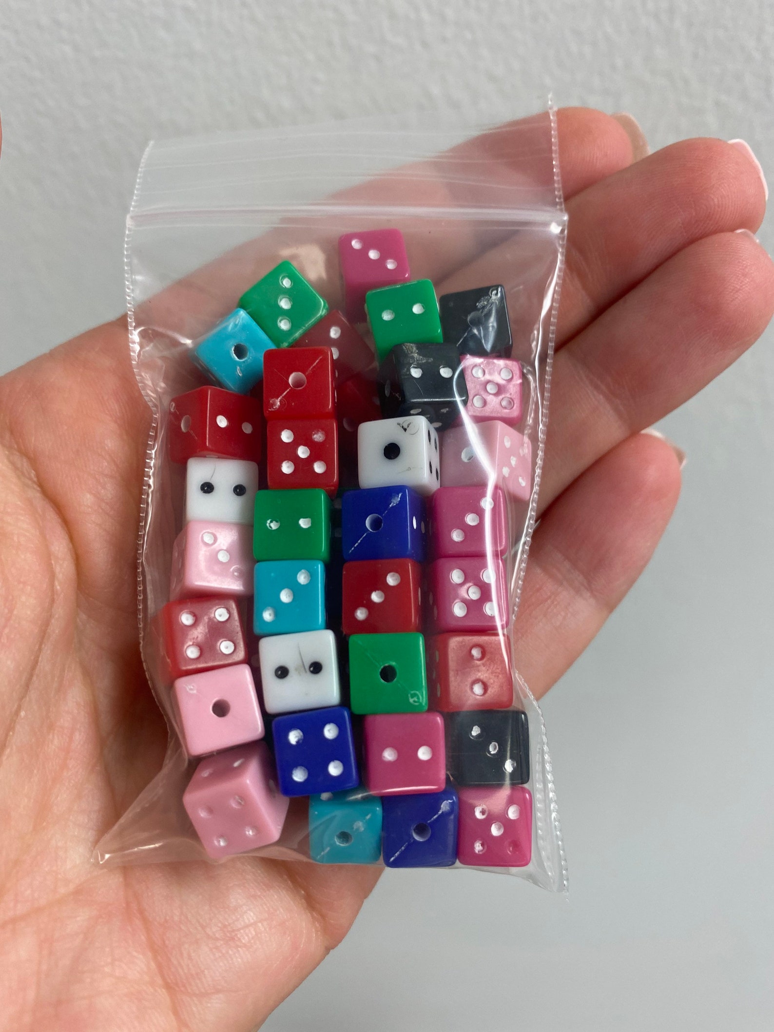 50 Assorted Dice Beadssmall Pack of Dice Accent Beadskids | Etsy