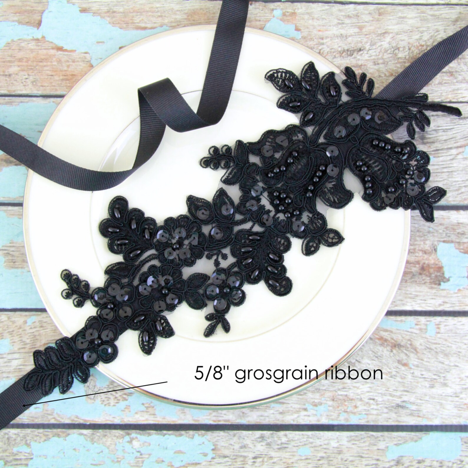 Black Beaded Wide Black Sash Bridal Black Sash Bridesmaid - Etsy