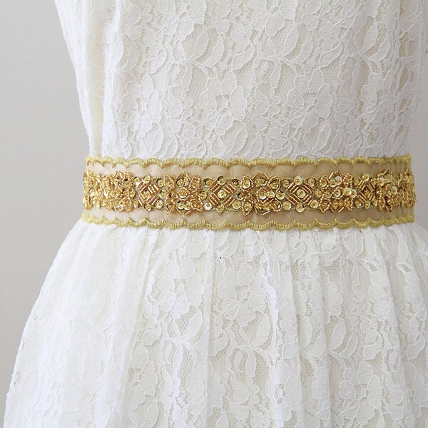 Gold Sash - Etsy