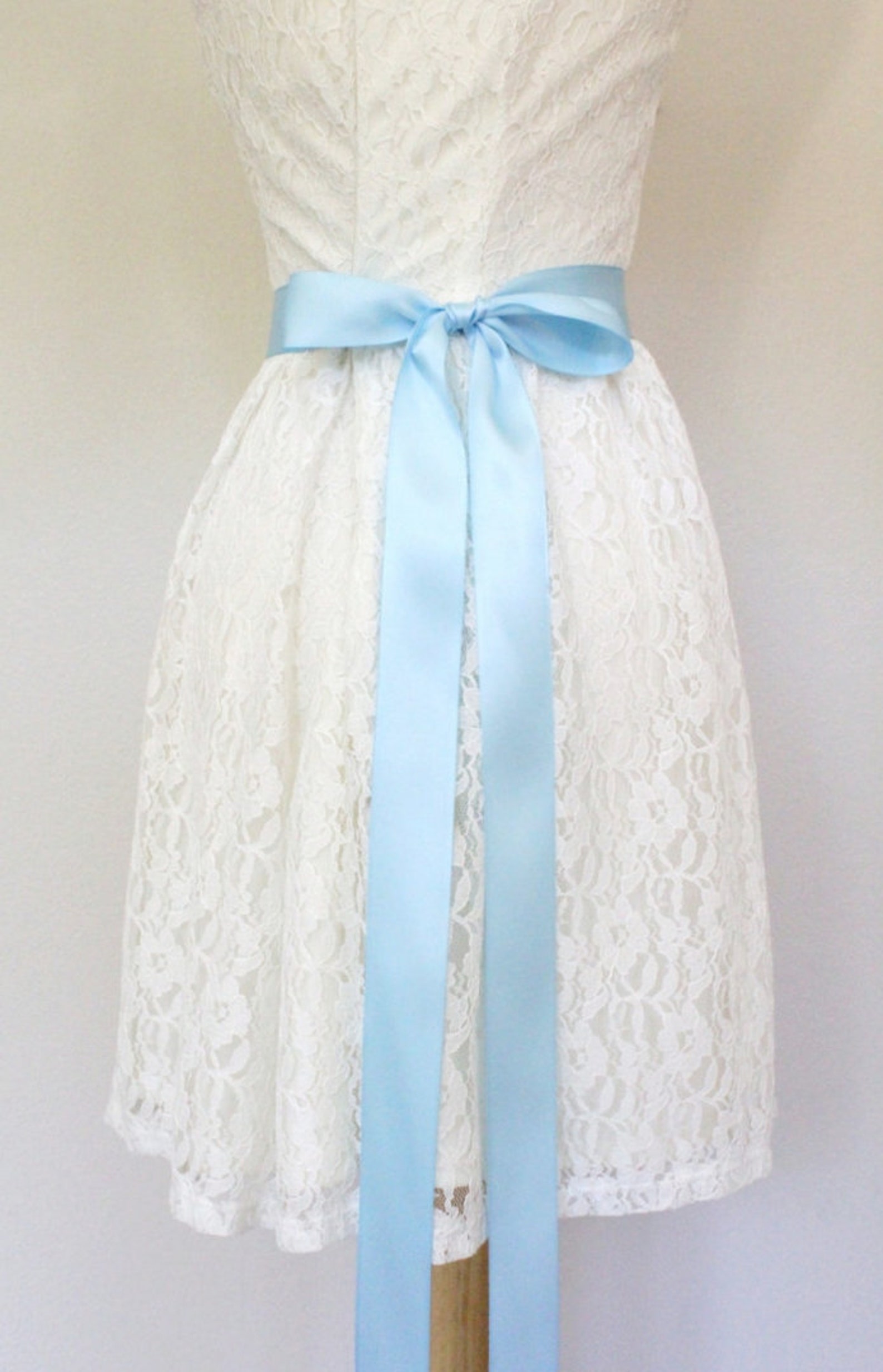 Light Blue Beaded Lace Sash Bridal Light Blue Sash - Etsy