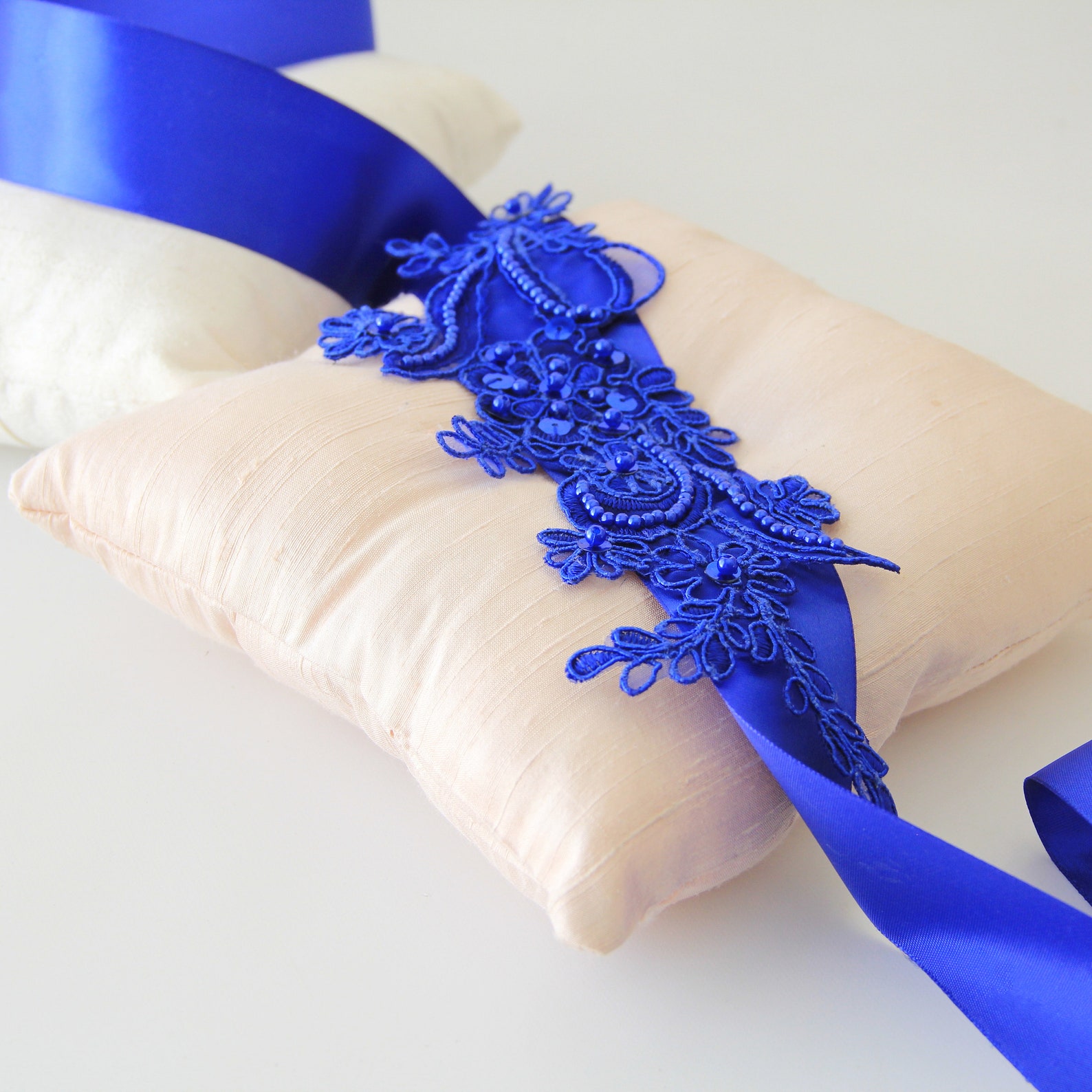 Royal Blue Lace Wedding Sash Beltblue Bridal Belt Bridesmaid | Etsy