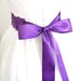 Purple Beaded Lace Satin Ribbon Sash, Purple Wedding Sash, Purple ...