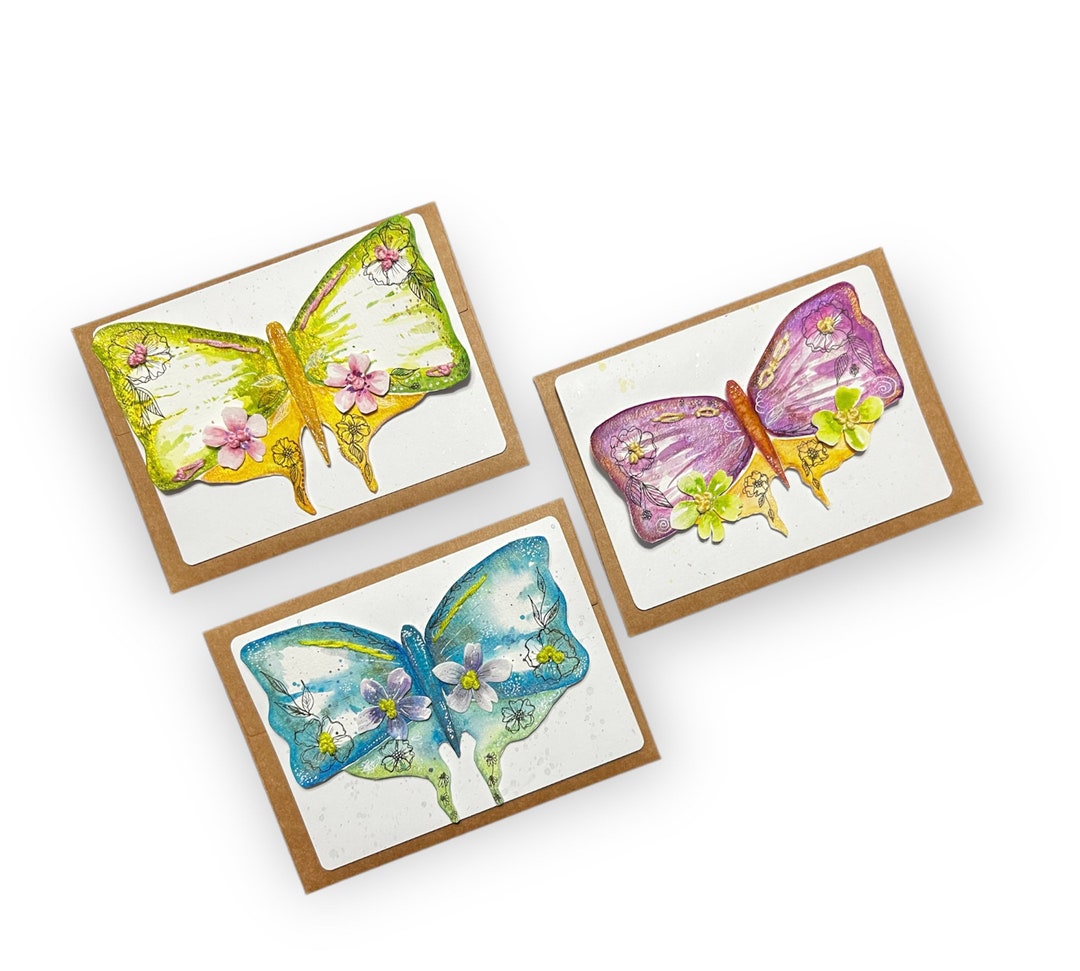 Butterfly Cards - Watercolor Original Painting - Etsy