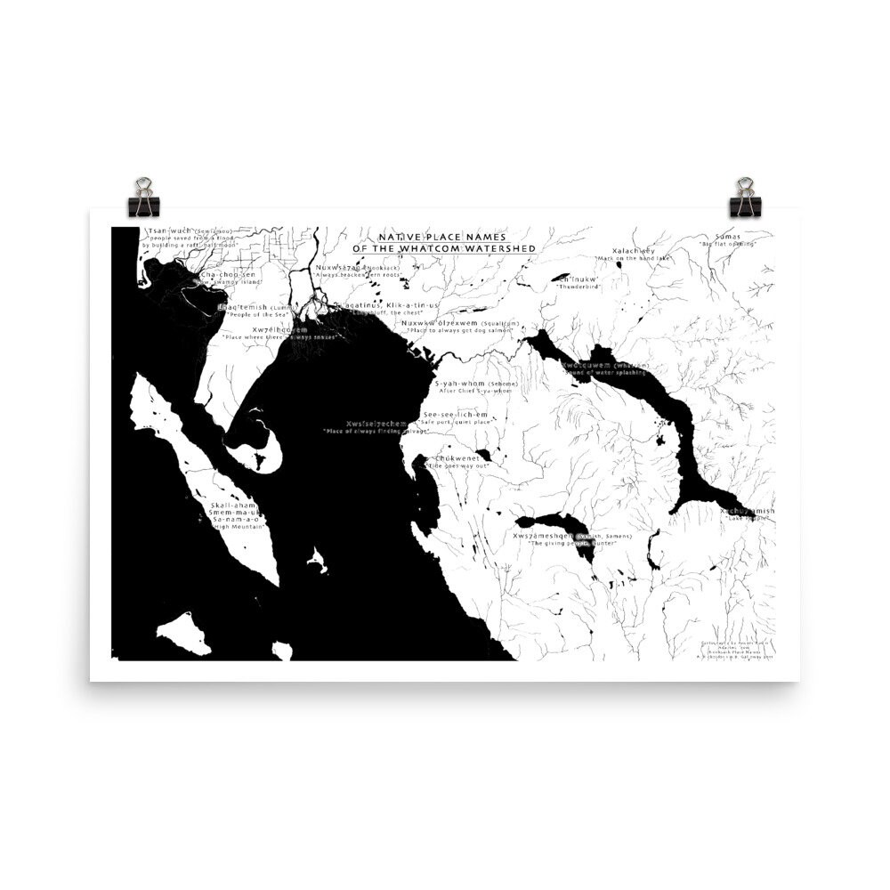 Bellingham Native Place Names Map - Etsy
