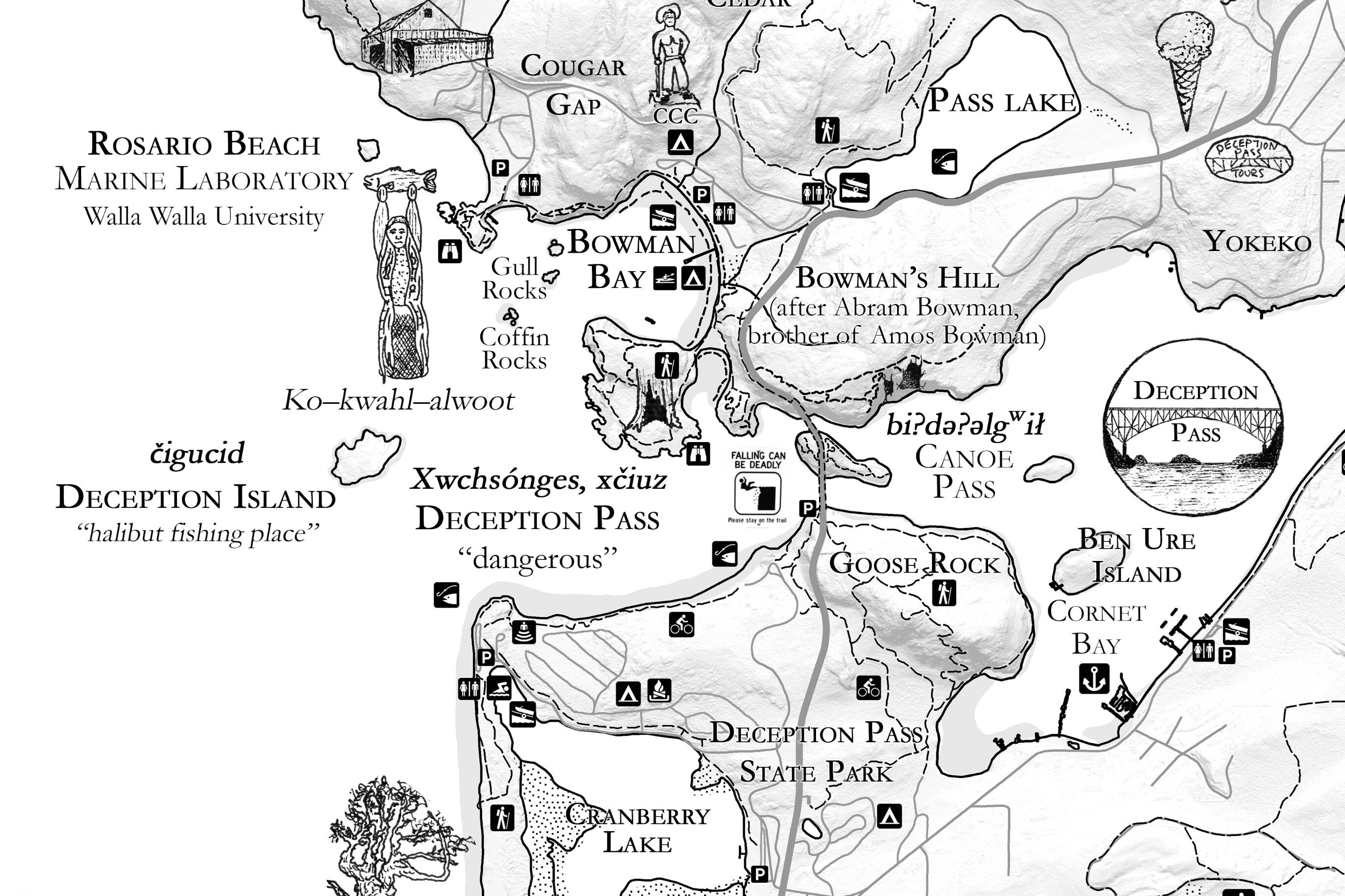 Fidalgo Island Digital Map - Etsy