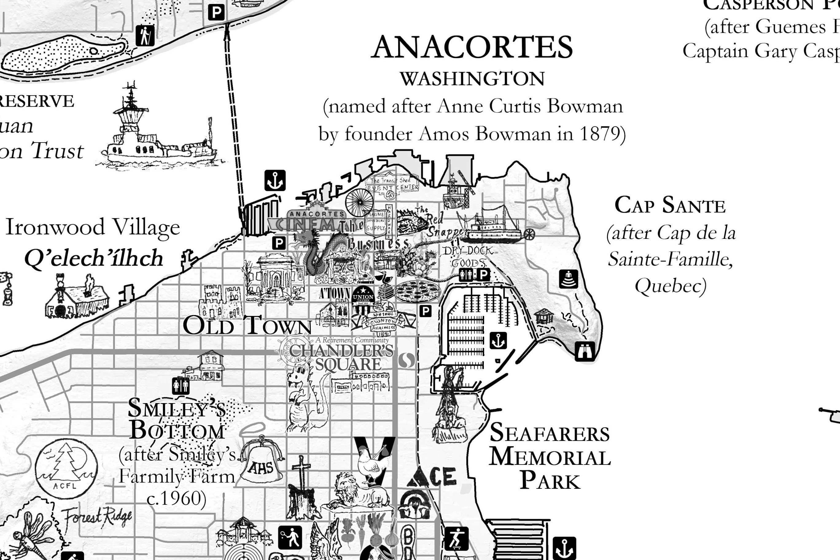 Fidalgo Island Digital Map - Etsy