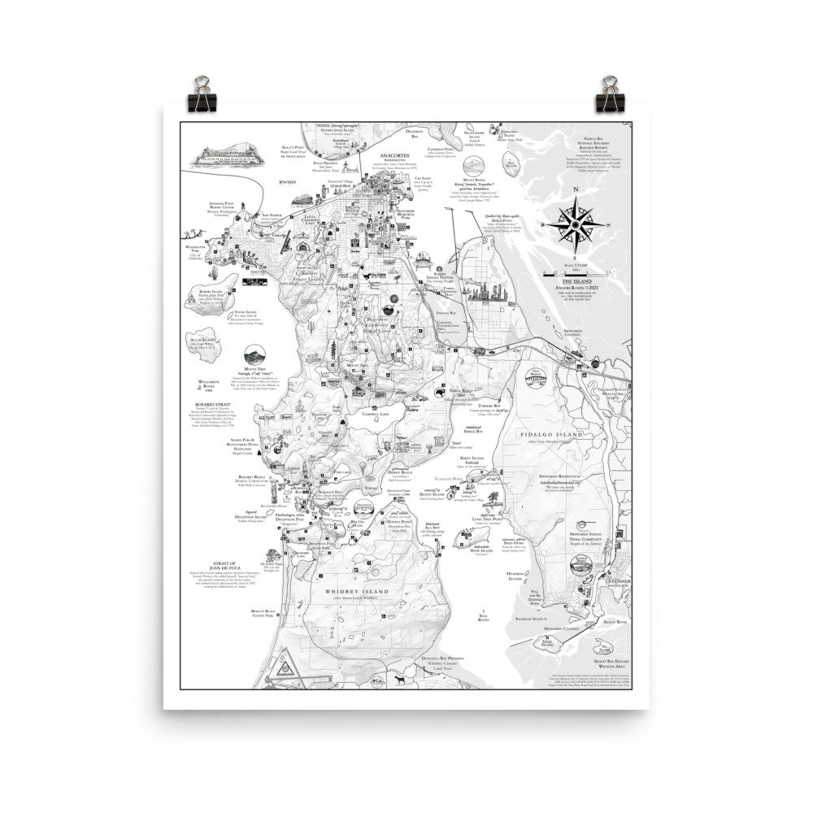 Fidalgo Island Digital Map - Etsy