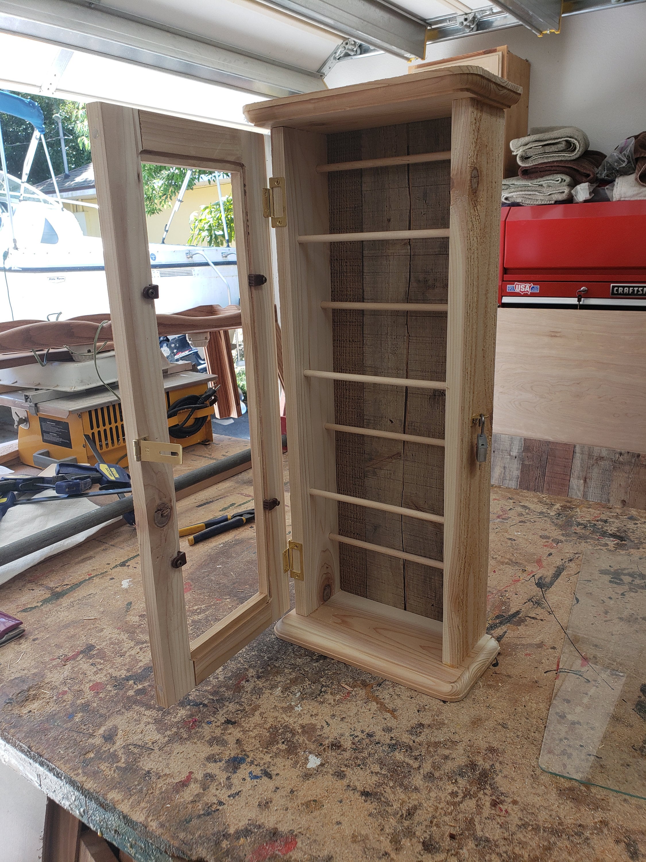 Fishing Lure / Reel Display Cabinet. Holds Over 35 Lures. Handmade in ...