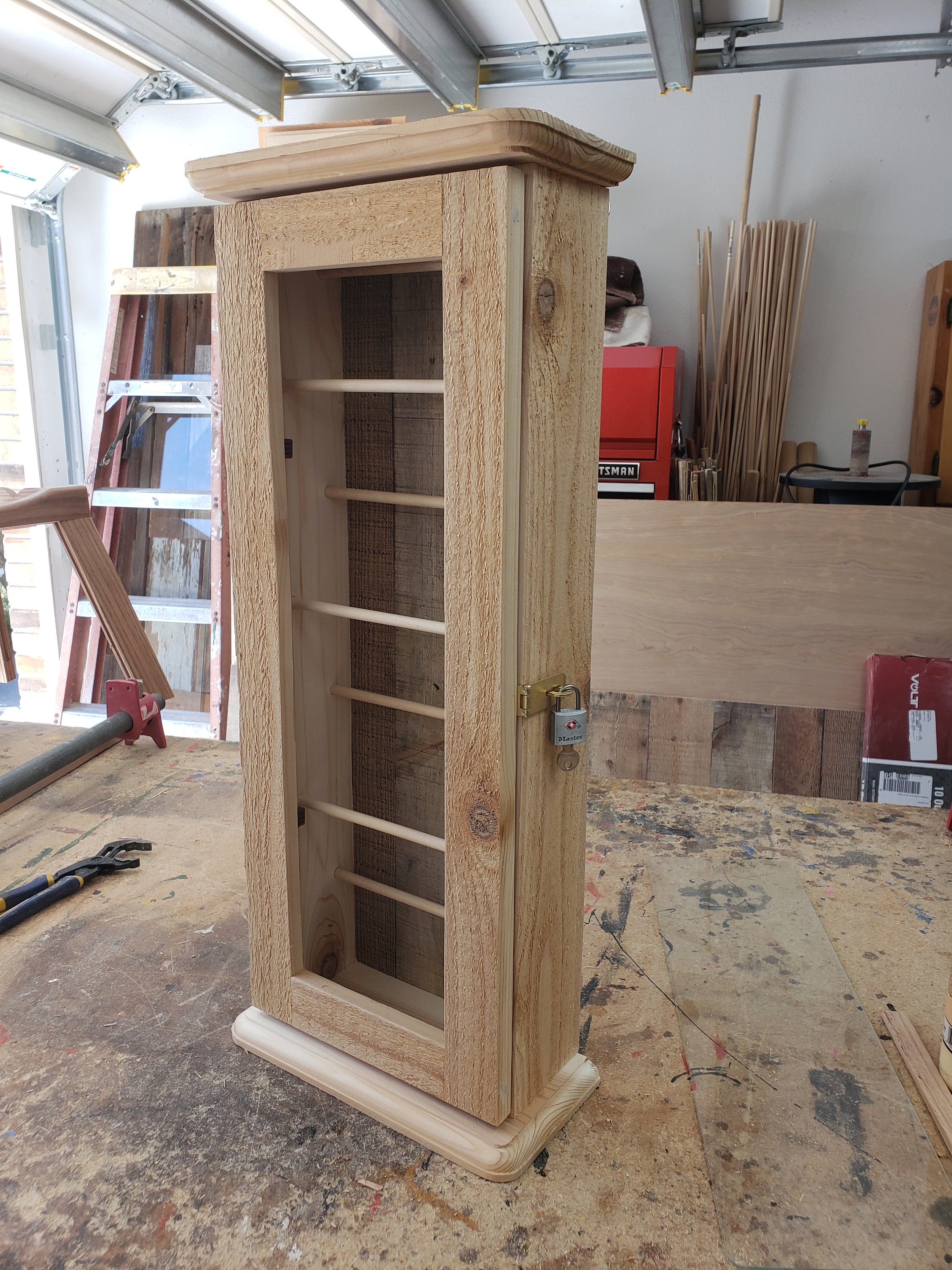 Fishing Lure / Reel Display Cabinet. Holds Over 35 Lures. Handmade in ...