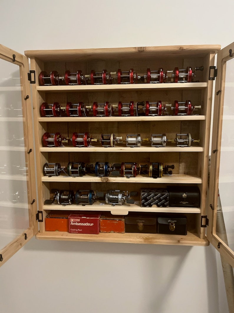 Display Cabinet for Fishing Reels or Any Memorabilia. Handmade in the ...