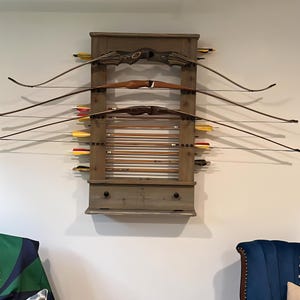 Custom Archery Bow Rack. Holds up to 4 Bows and 45 Arrows - Etsy