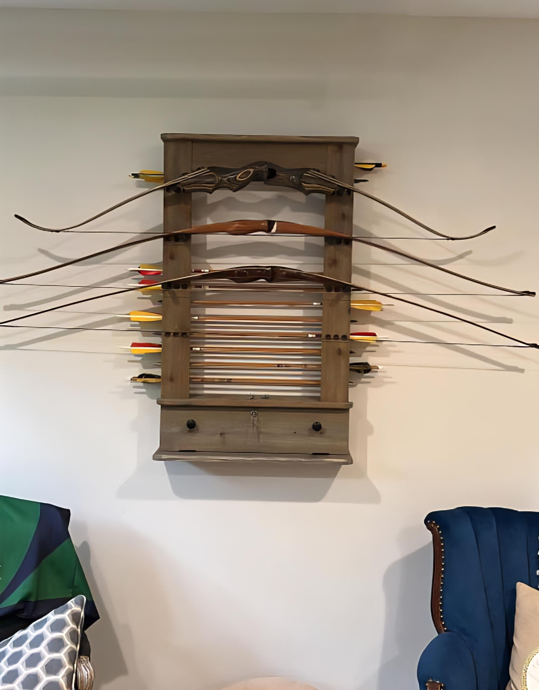 Custom Archery Bow Rack. Holds up to 4 Bows and 45 Arrows - Etsy