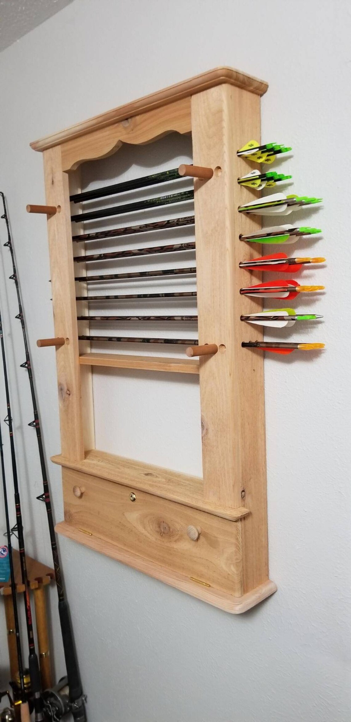 Archery Bow Rack - Arrows Store Horizontal. Constructed in Western Red ...