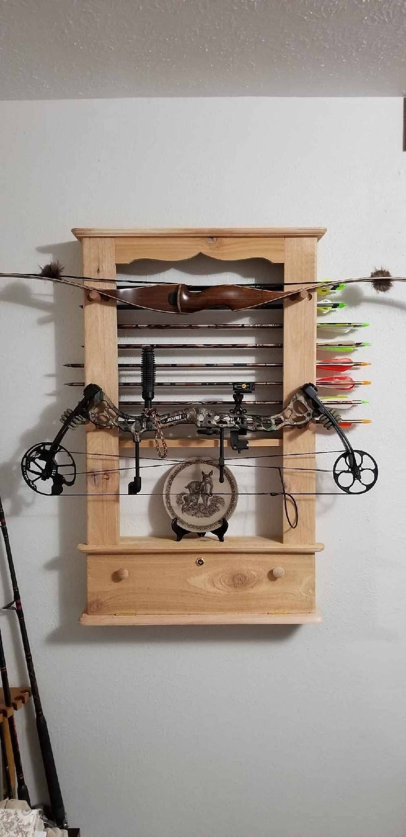 Archery Bow Rack - Arrows Store Horizontal. Constructed in Western Red ...
