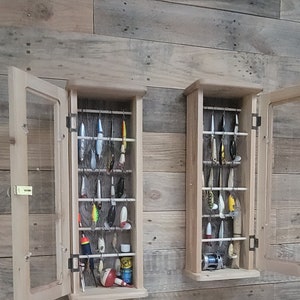 Fishing Lure/ Reel Display Cabinet. Holds Over 100 Lures. Handmade in ...