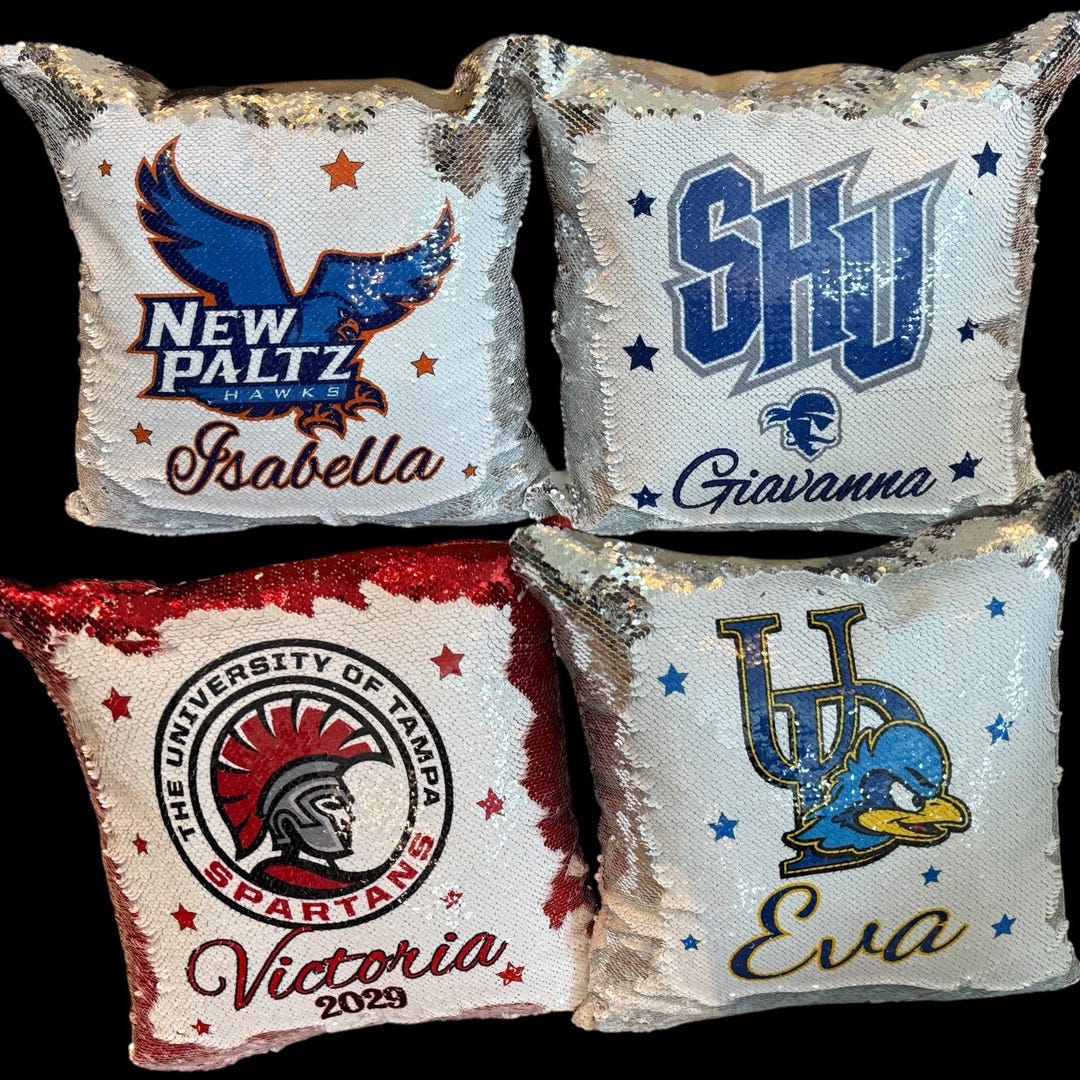 Personalized College Logo Pillow, University Pillow College Bed Party ...