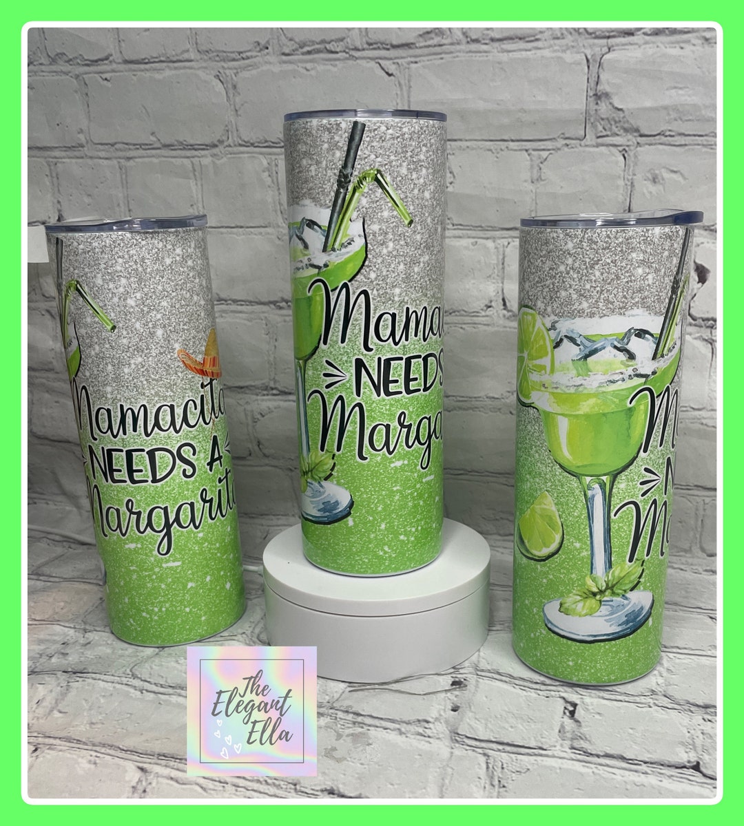 Mama Needs a Margarita 20 Ounce Skinny Tumblers - Etsy