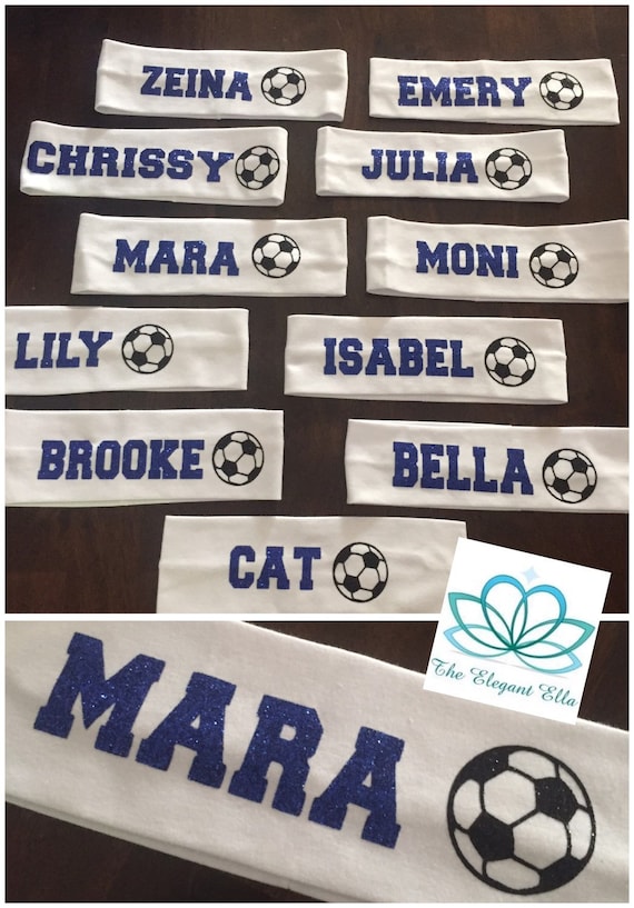 Personalized SPORT TEAM headbands sport headbands organized | Etsy