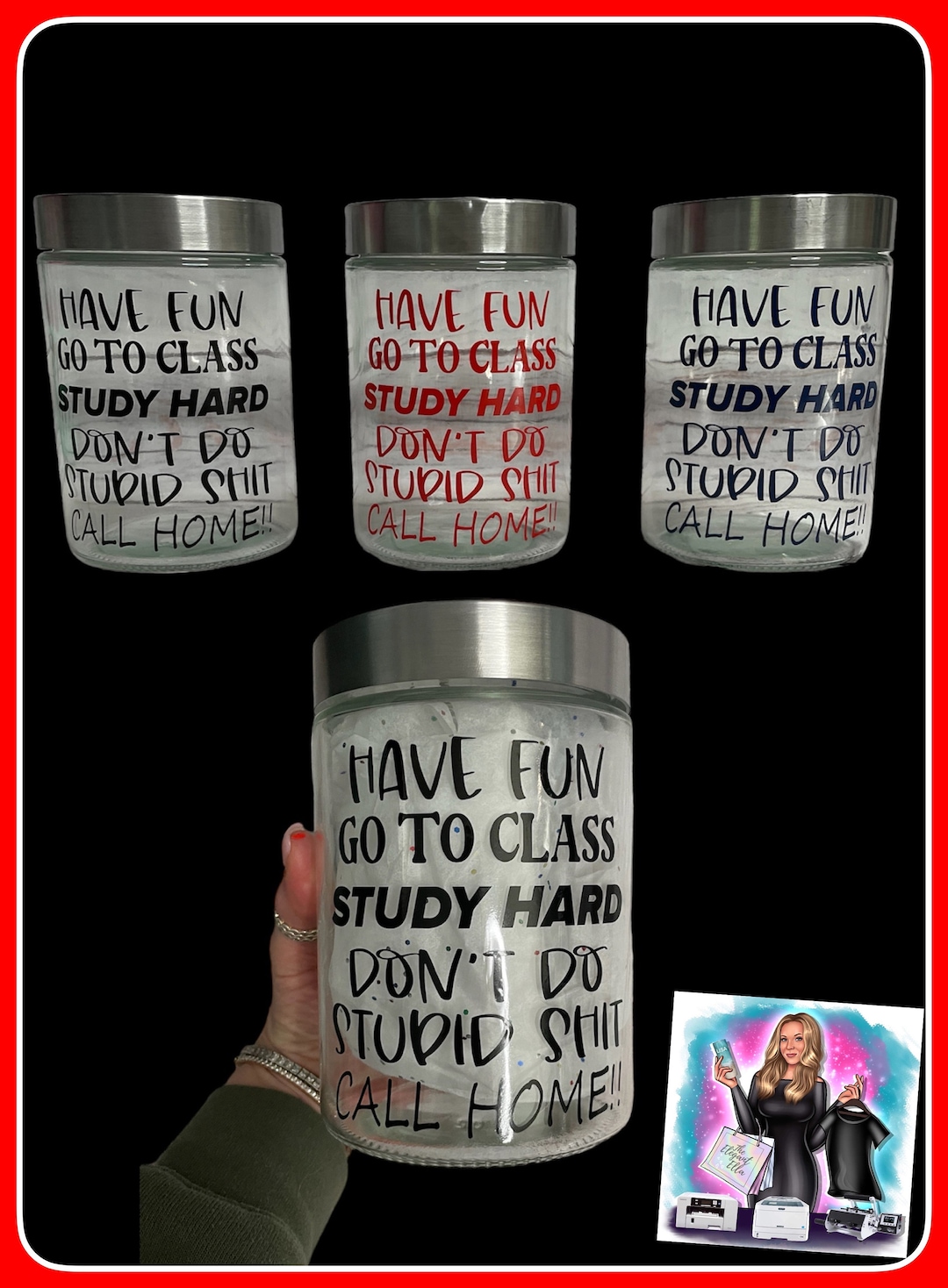 College Jar, Funny College Gift, Candy Jar for College Student, Go to ...