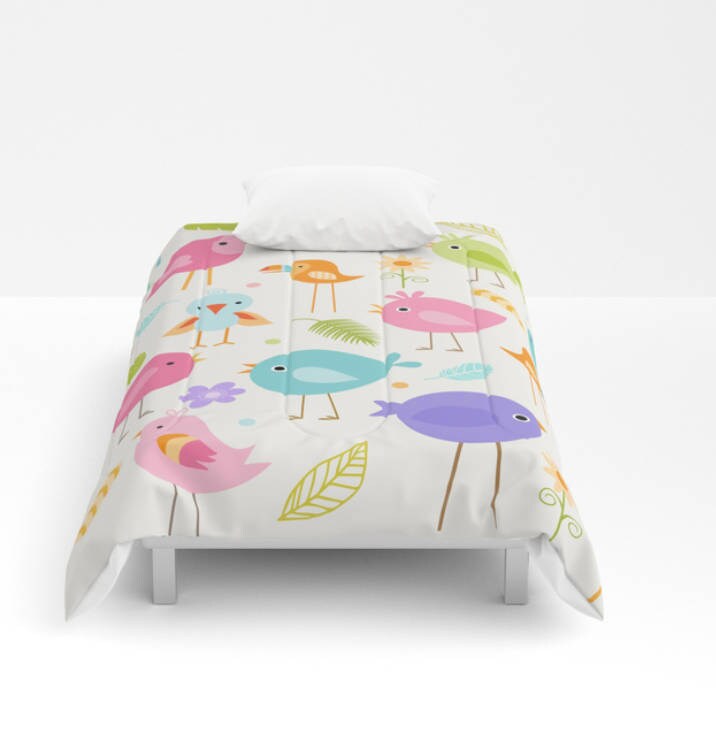 Birds Duvet Cover, Birds Comforter, Birds Bedding, Birds Bedspread ...