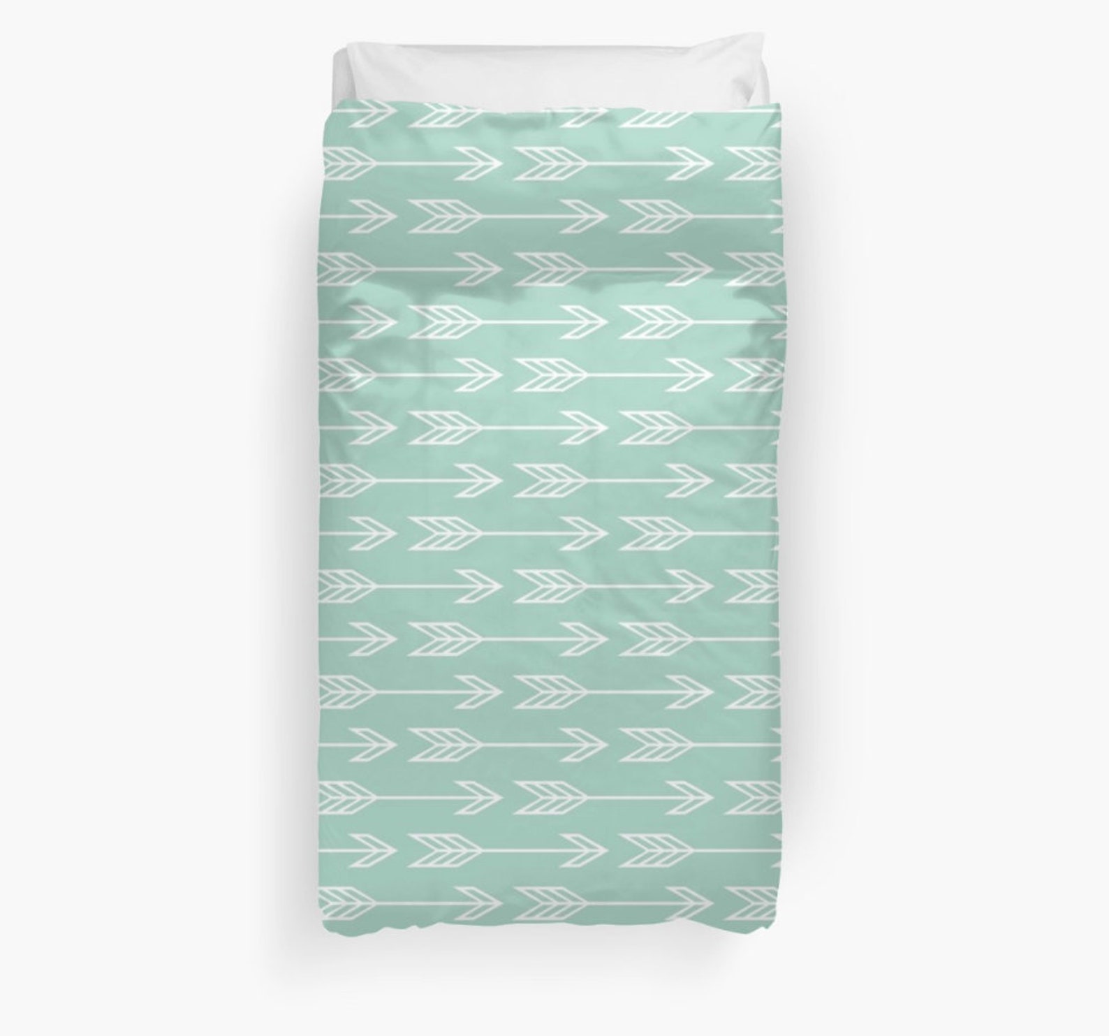 Arrows Duvet Cover, Arrows Comforter, Mint Green Duvet, Arrows Bedding ...