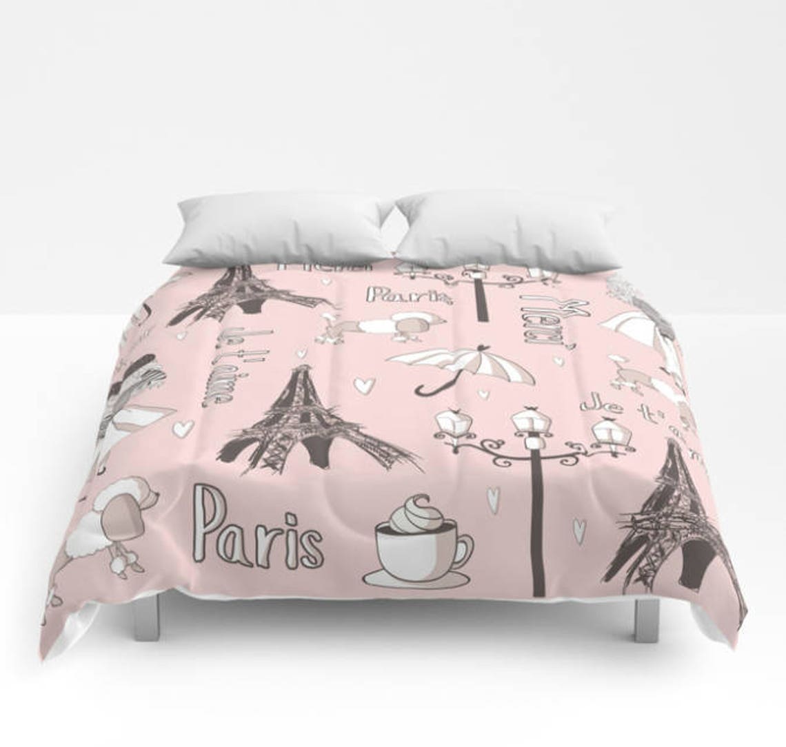 Paris Duvet Paris Comforter Paris Bedding Eiffel Tower - Etsy
