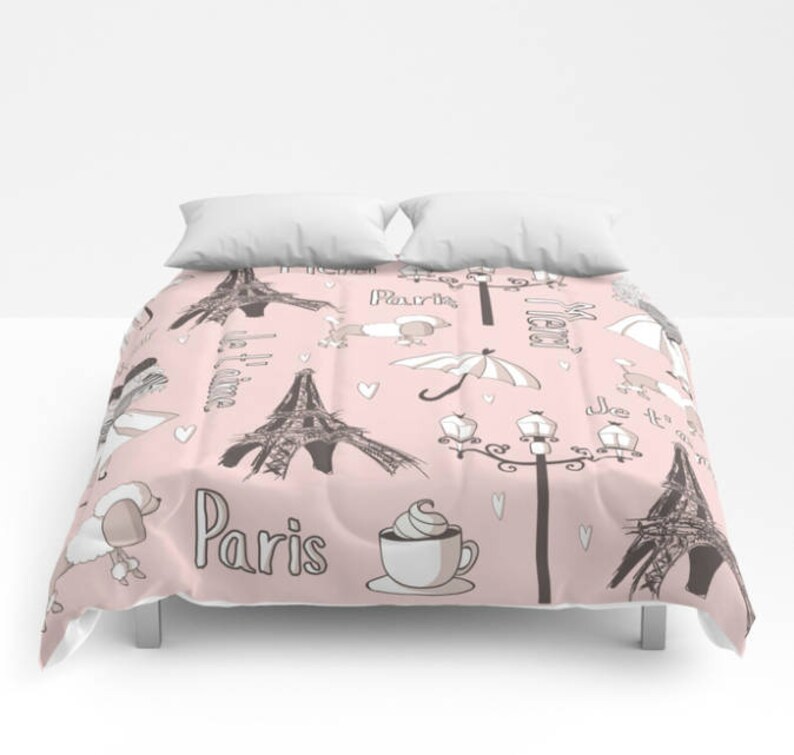 Paris Duvet Paris Comforter Paris Bedding Eiffel Tower - Etsy