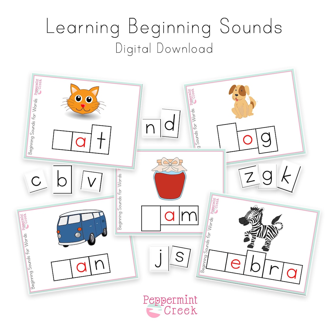 Phonics Digital Download, Beginning Sounds, Kindergarten Resource ...